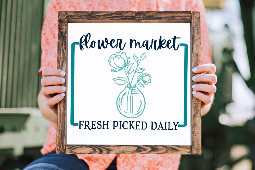 Flower Market - Fresh Picked Daily SVG - So Fontsy