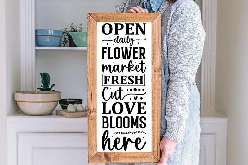 Flower Market Sign Svg Bundle - So Fontsy