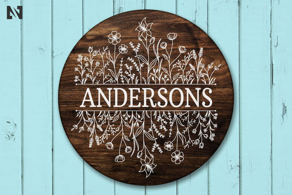 Flower Monogram Svg, Floral Monogram Svg, Flower Border Svg - So Fontsy