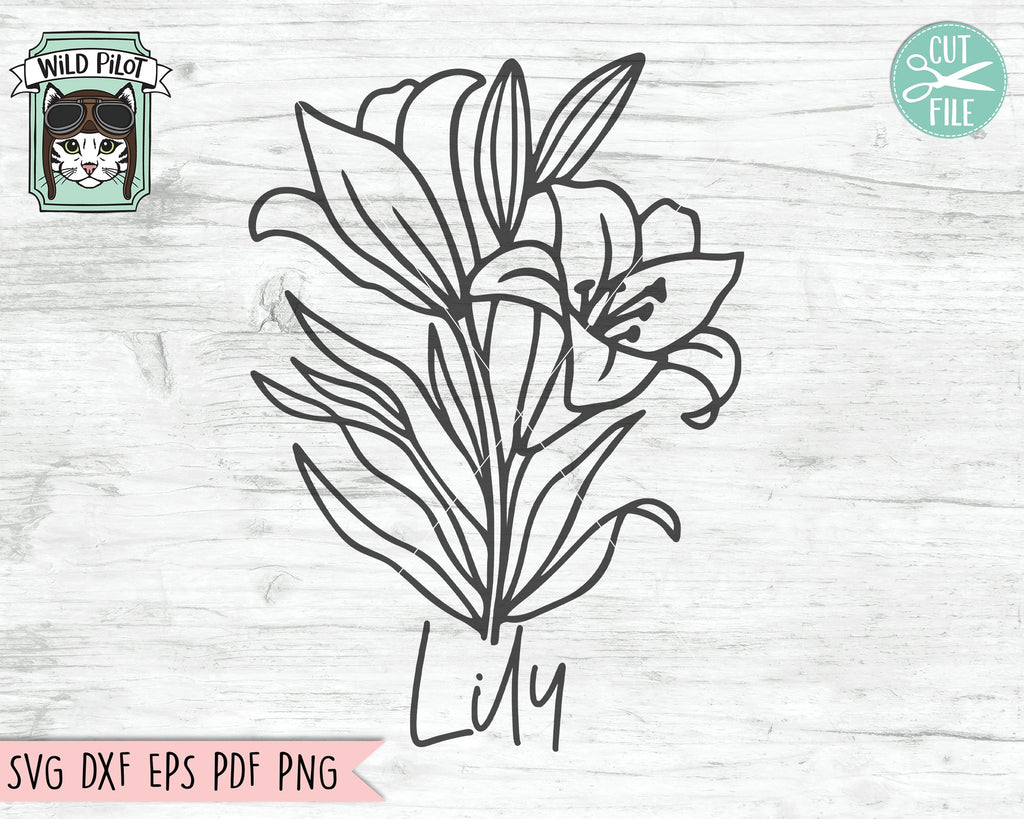 Lily Flower SVG Cut File - So Fontsy