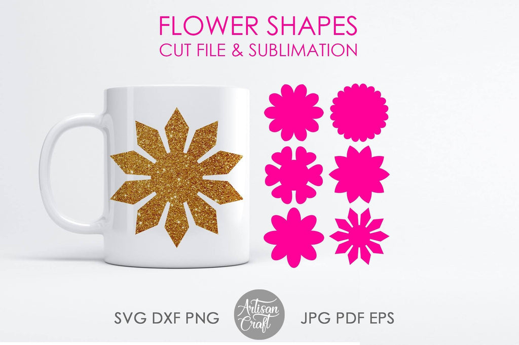 Flower SVG files, flower shapes | So Fontsy