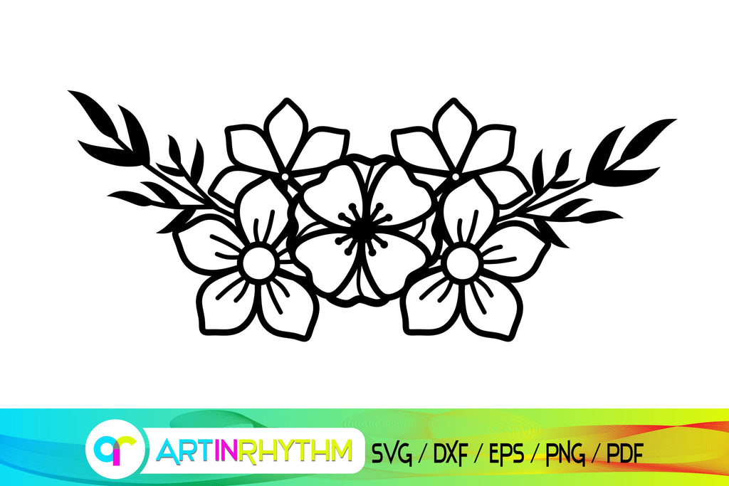 flower svg, floral svg - So Fontsy