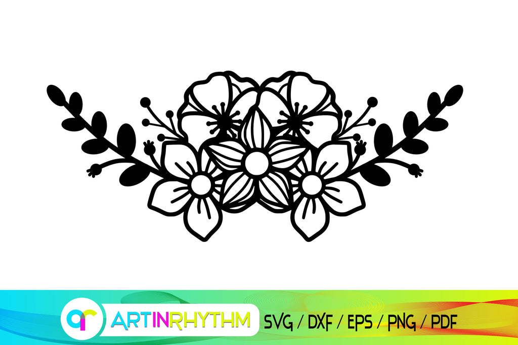 flower svg, floral svg - So Fontsy