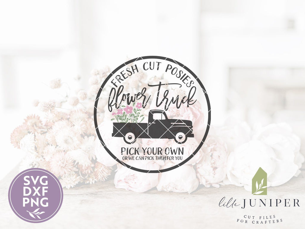 Flower Truck SVG | Vintage Truck SVG | Farmhouse Spring SVG Files - So ...