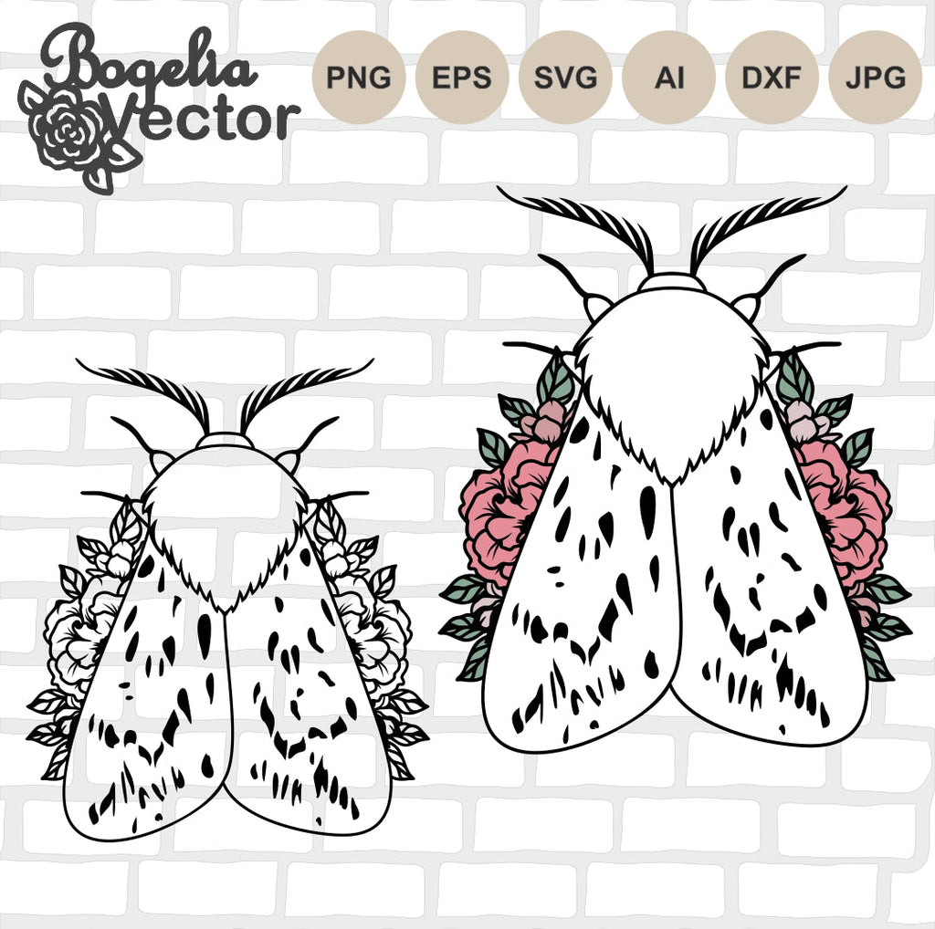Floral Moth Svg, Flower Moth, Butterfly Svg for Shirts, Boho Svg ...