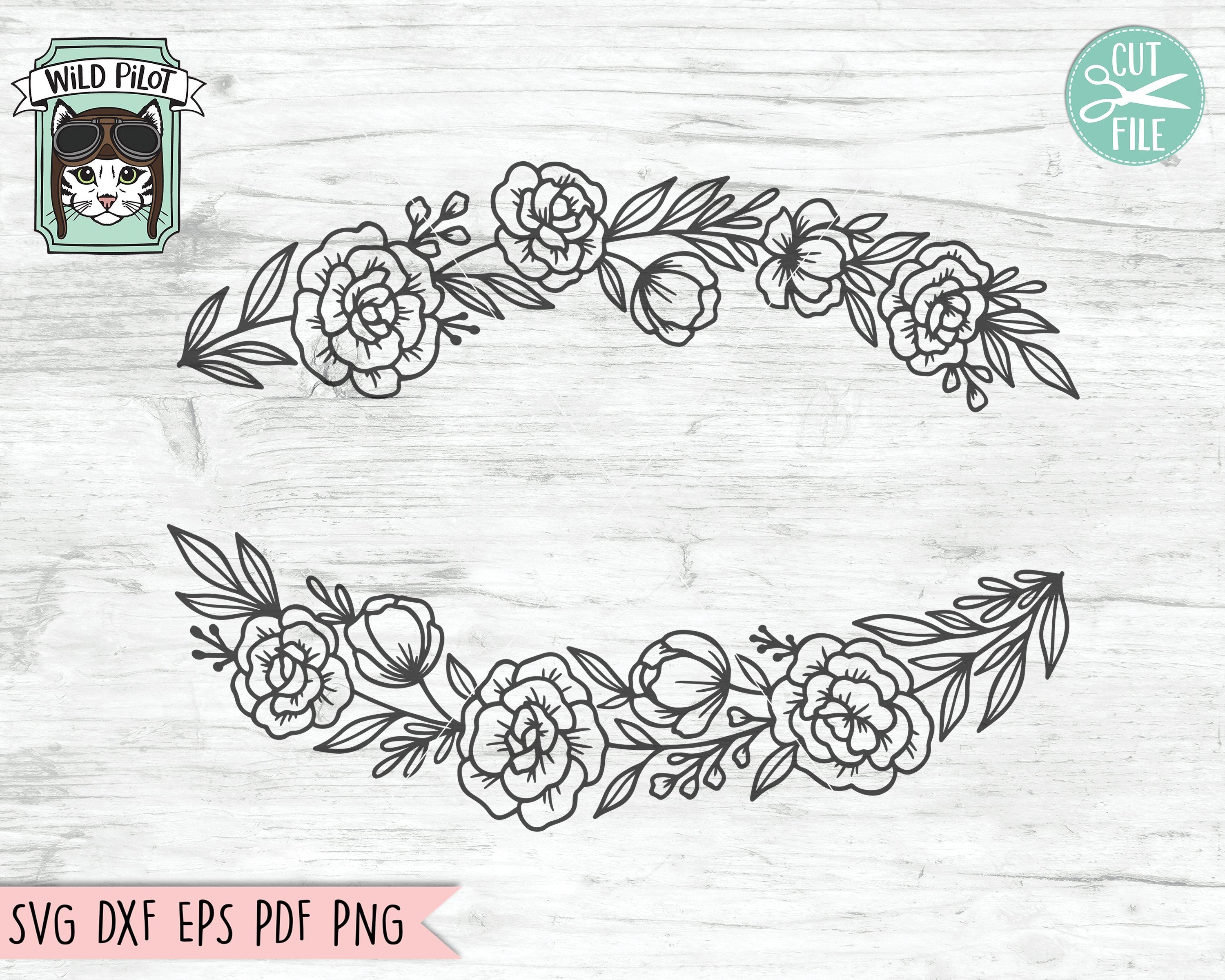 Flower Border SVG Cut File - So Fontsy