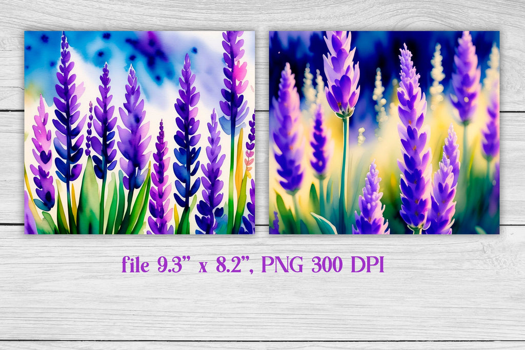 Flowers tumbler wrap | Lavender tumbler sublimation - So Fontsy