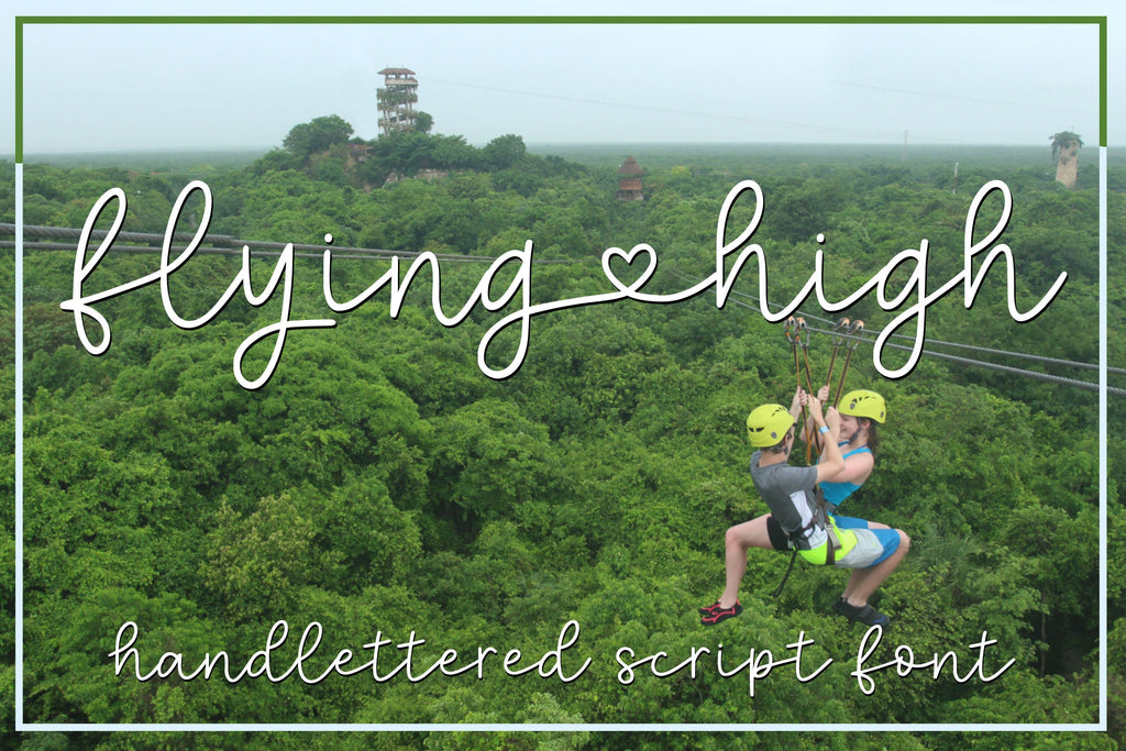 Flying High - A handlettered script font - So Fontsy