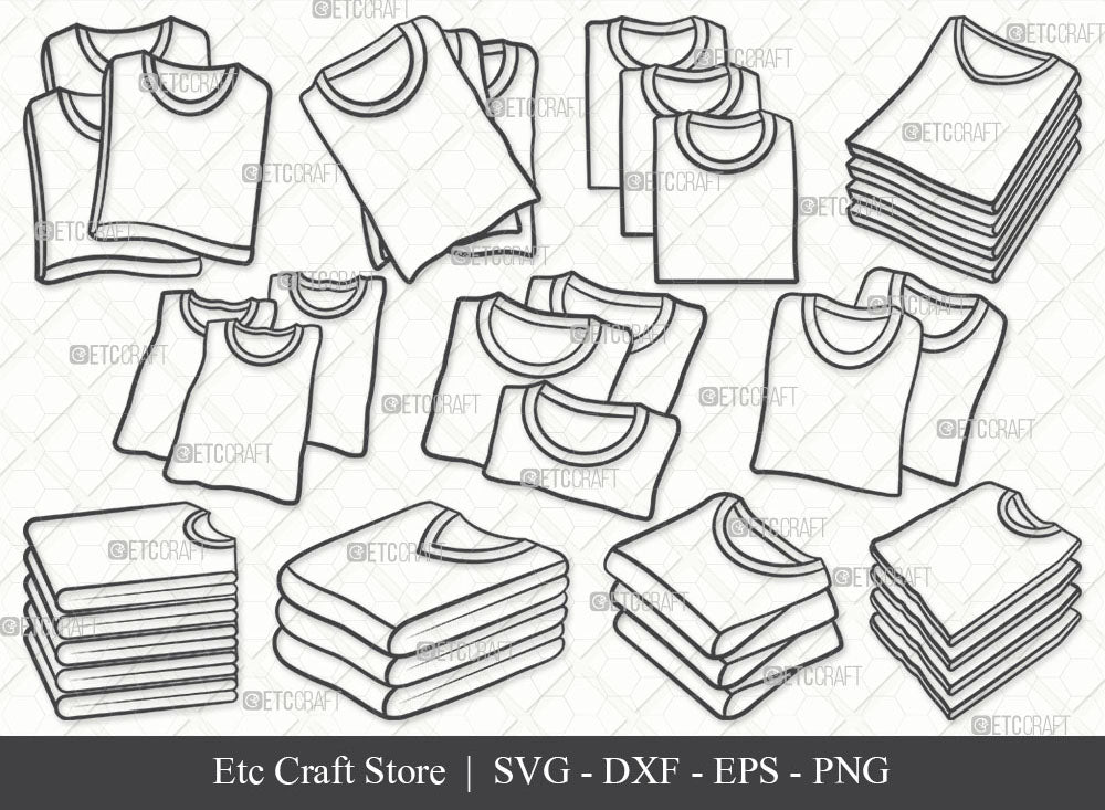 Folded Tshirt SVG, Polo Tshirt Outline, Tshirt Icon Svg, Folded Clothes ...