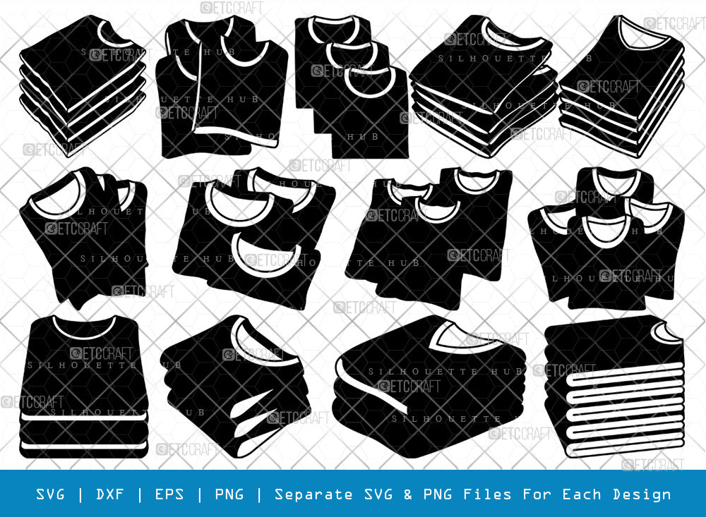Folded Tshirt SVG, Polo Tshirt Silhouette, Tshirt Icon Svg, Folded ...