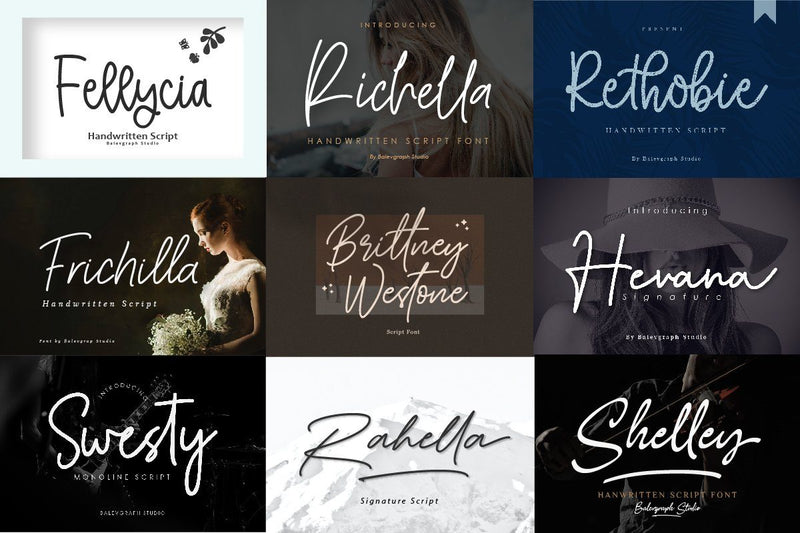 Font Bundle - Handwritten Script Font | So Fontsy