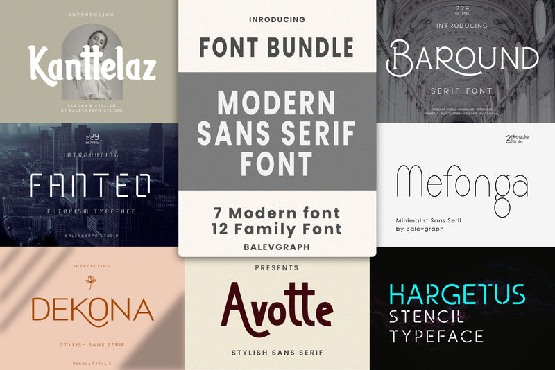 Font Bundle - Modern Sans Serif | SoFontsy - So Fontsy