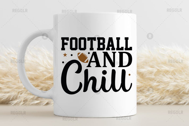 Football and chill SVG - So Fontsy