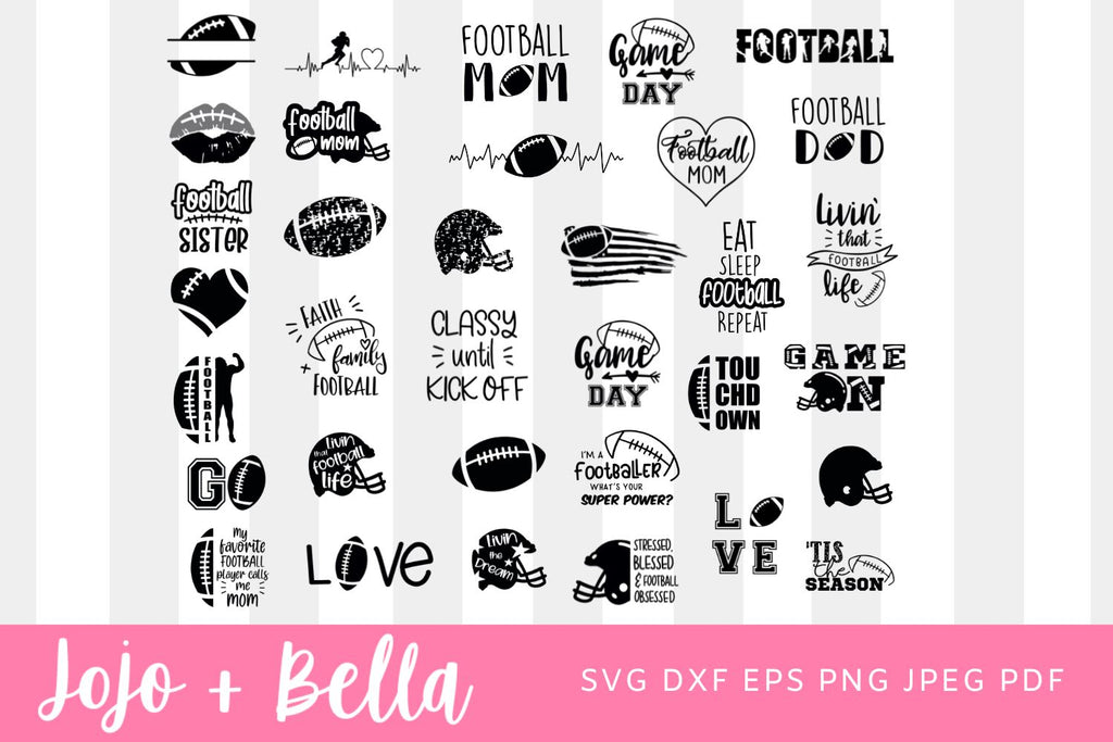 Football Bundle SVG, Football Game Day svg, Funny Footbal Sayings ...