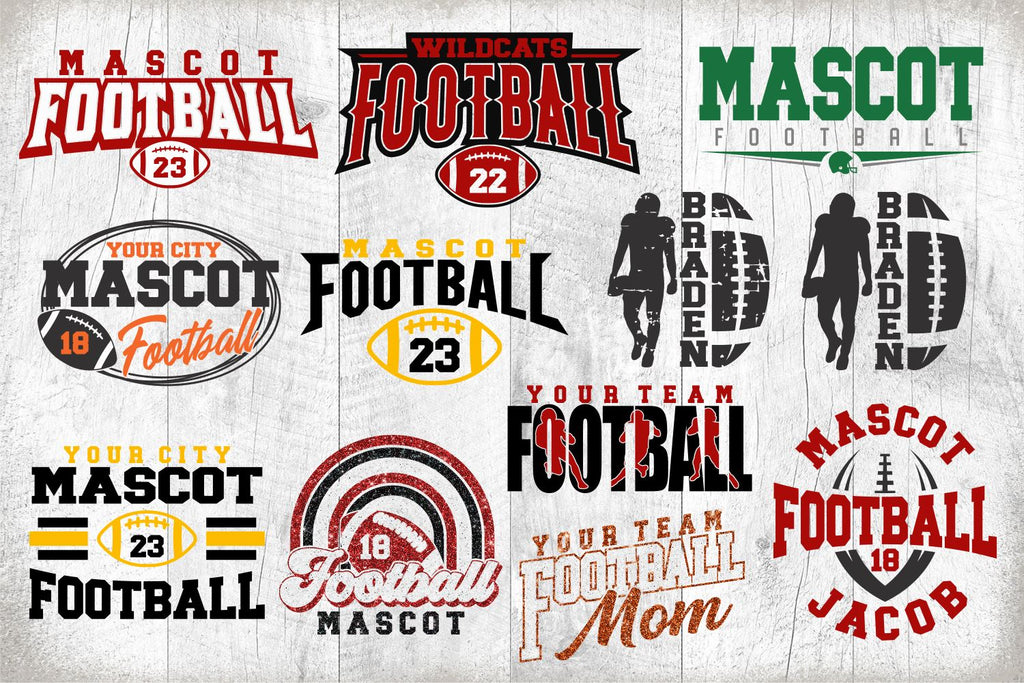 Football Bundle svg - Football Template Bundle 3 - svg - dxf - eps - p ...