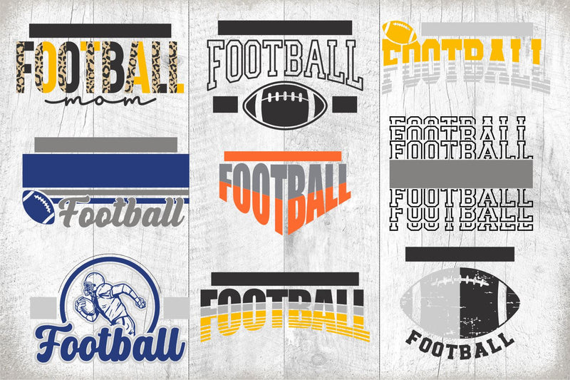 Football Bundle svg - Football Template Bundle 3 - svg - dxf - eps - p ...