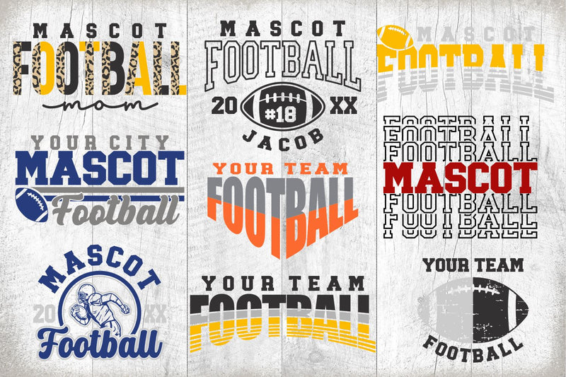 Football Bundle svg - Football Template Bundle 3 - svg - dxf - eps - p ...
