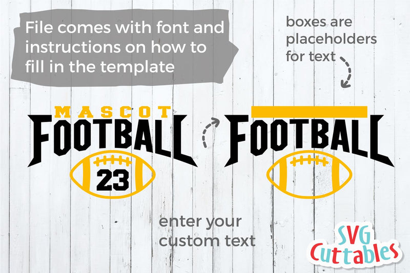 Football Cut File - Football Template 0045 - svg - eps - dxf - Football ...