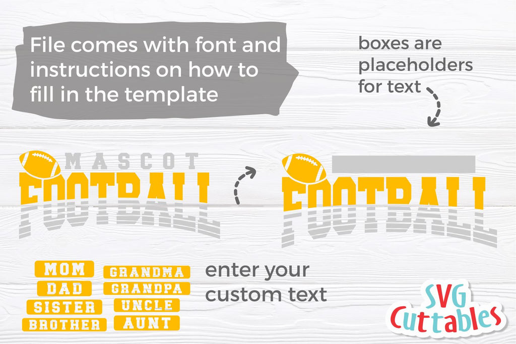 Football Cut File - Football Template 0053 - svg - eps - dxf - Footbal ...