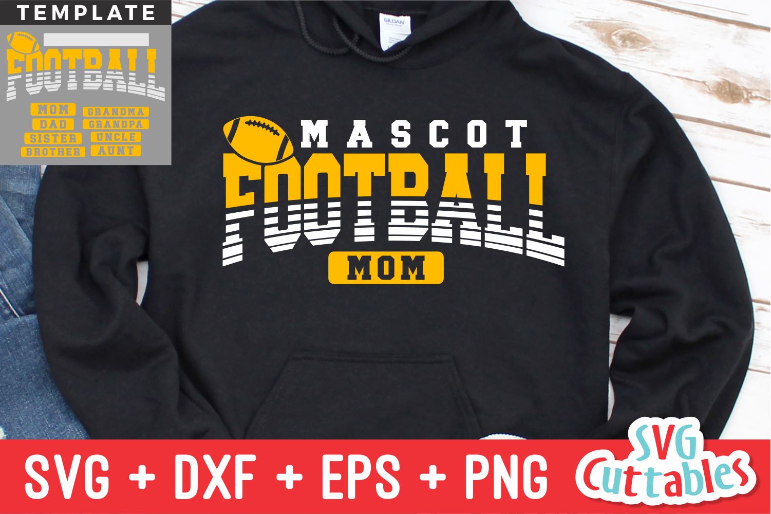 Football Cut File - Football Template 0053 - svg - eps - dxf - Footbal ...