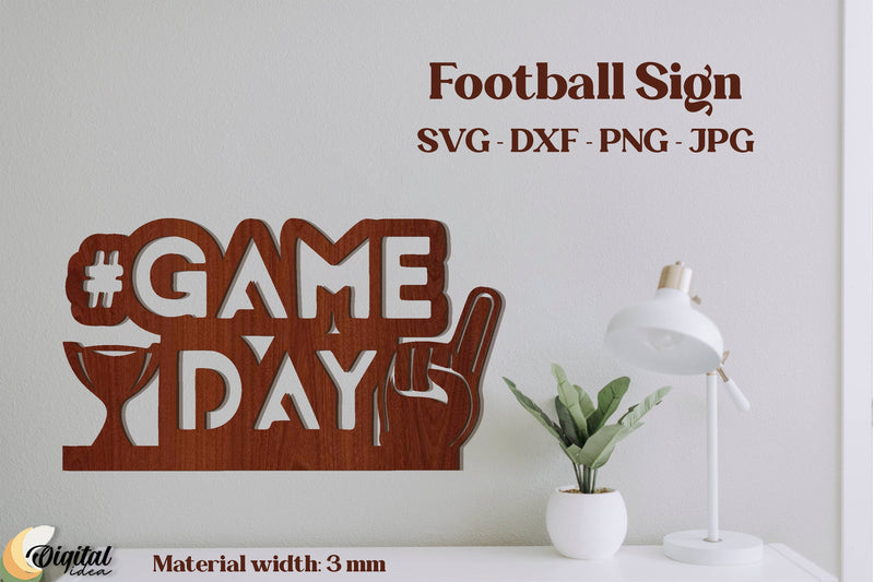Football Design Laser Cut. Football Laser Cut. Wooden Decorations Laser ...