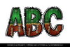 Football Doodle Letters - Sports Sublimation PNG Letters - So Fontsy