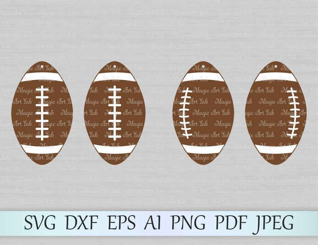 Football earrings cut files - So Fontsy