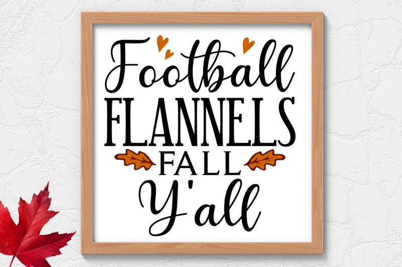 Football flannels fall y'all SVG - So Fontsy