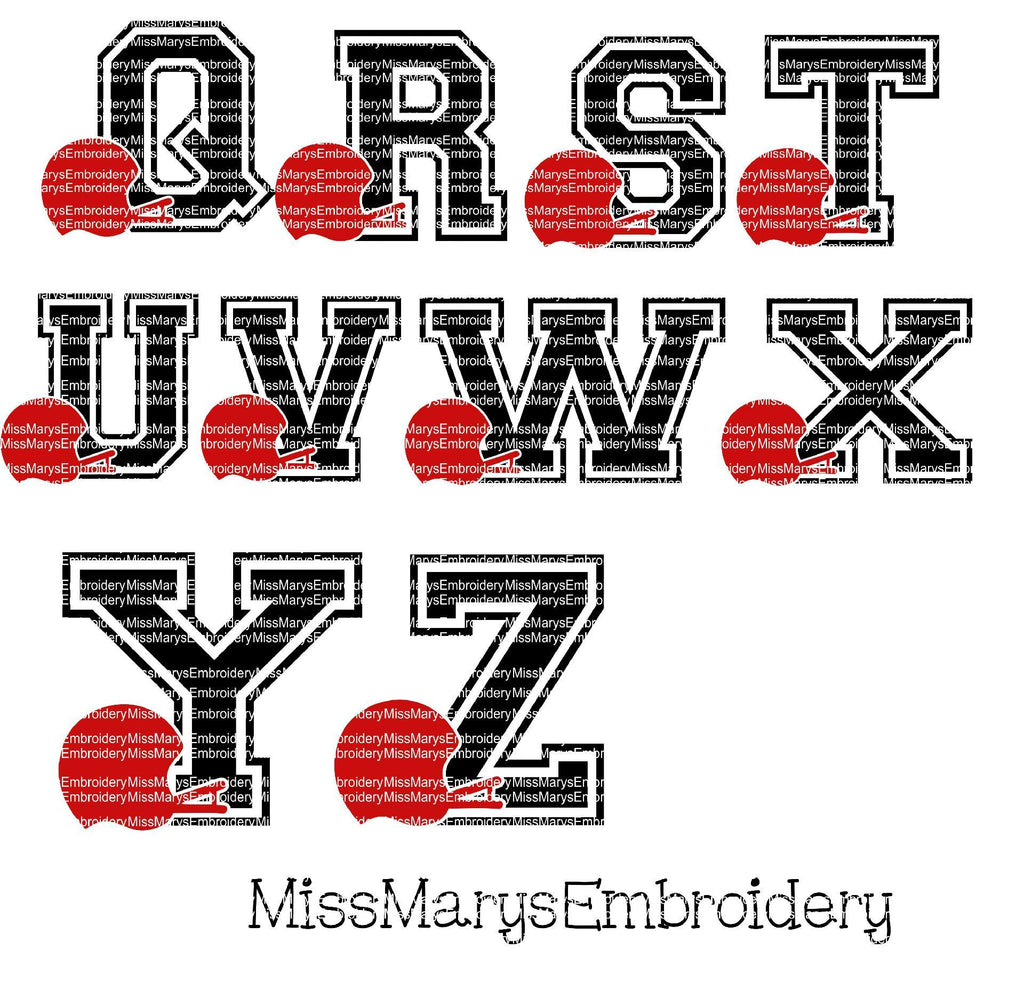 Football Helmet Letters - So Fontsy