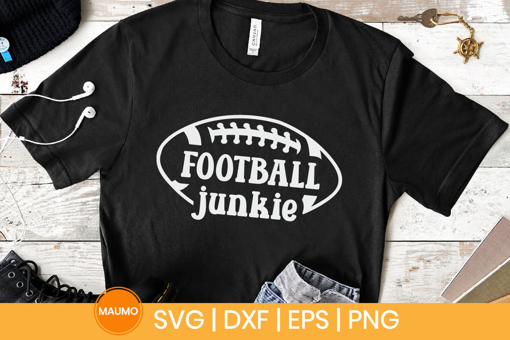 Football junkie sports svg quote - So Fontsy