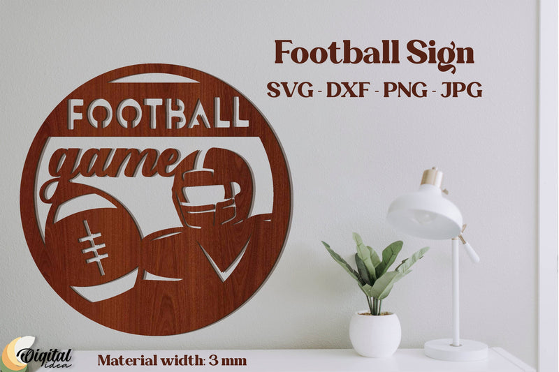 Football Laser Cut. Wooden Decorations Laser Cut. Football Design Laser ...