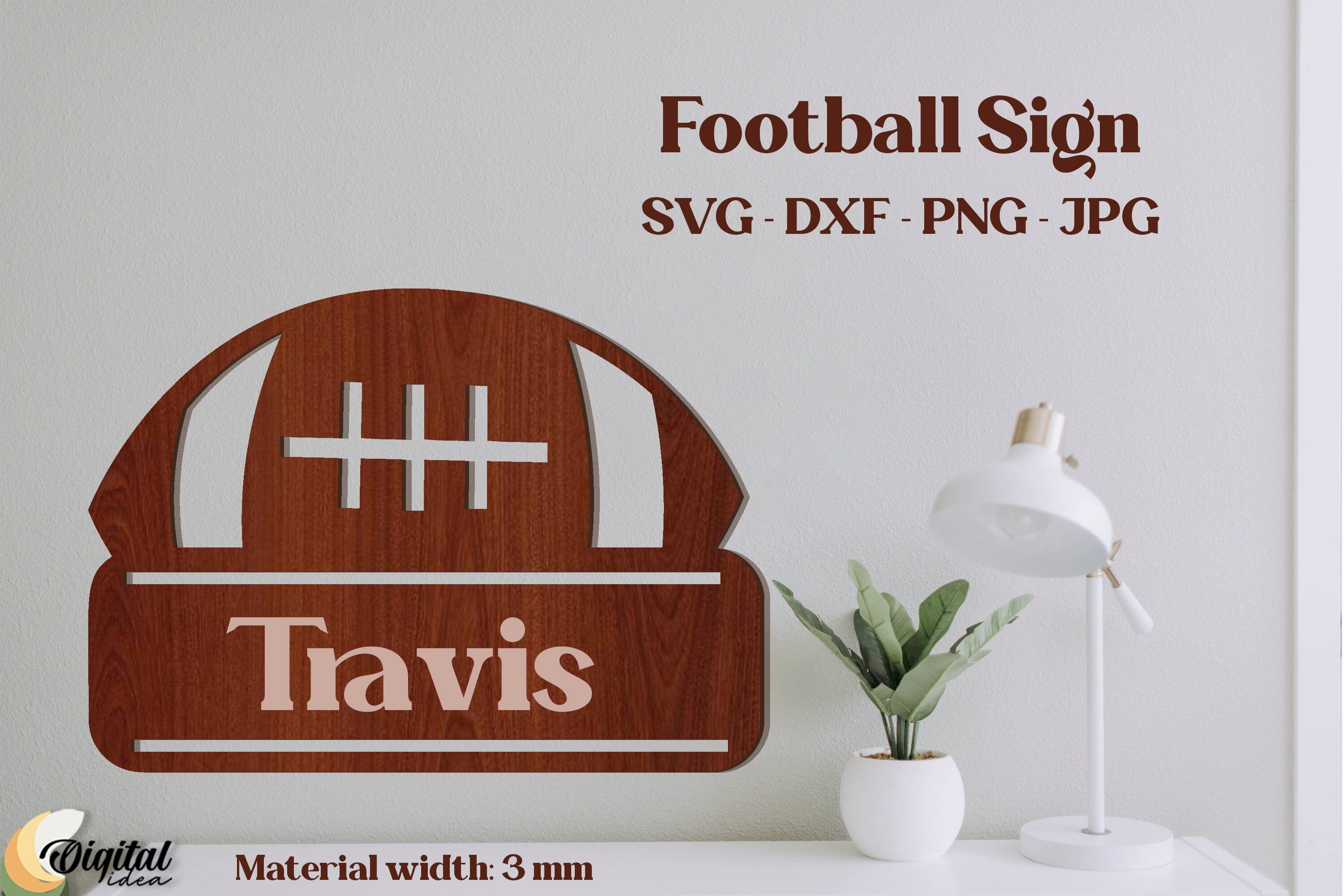 Football Laser Cut. Wooden Decorations Laser Cut. Football Design Laser ...