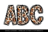 Football Leopard Alphabet Doodle Letters - So Fontsy