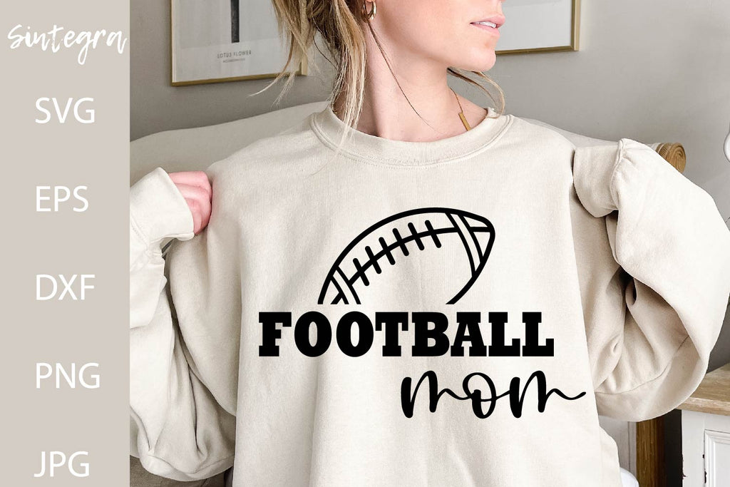 Football Mom SVG Cut File, PNG Print Free For Commercial Use - So Fontsy