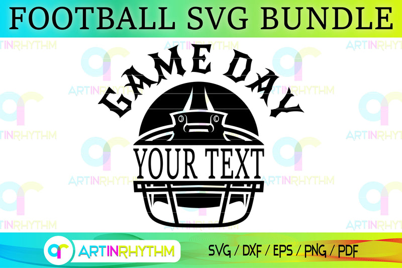 Football monogram frame svg - So Fontsy