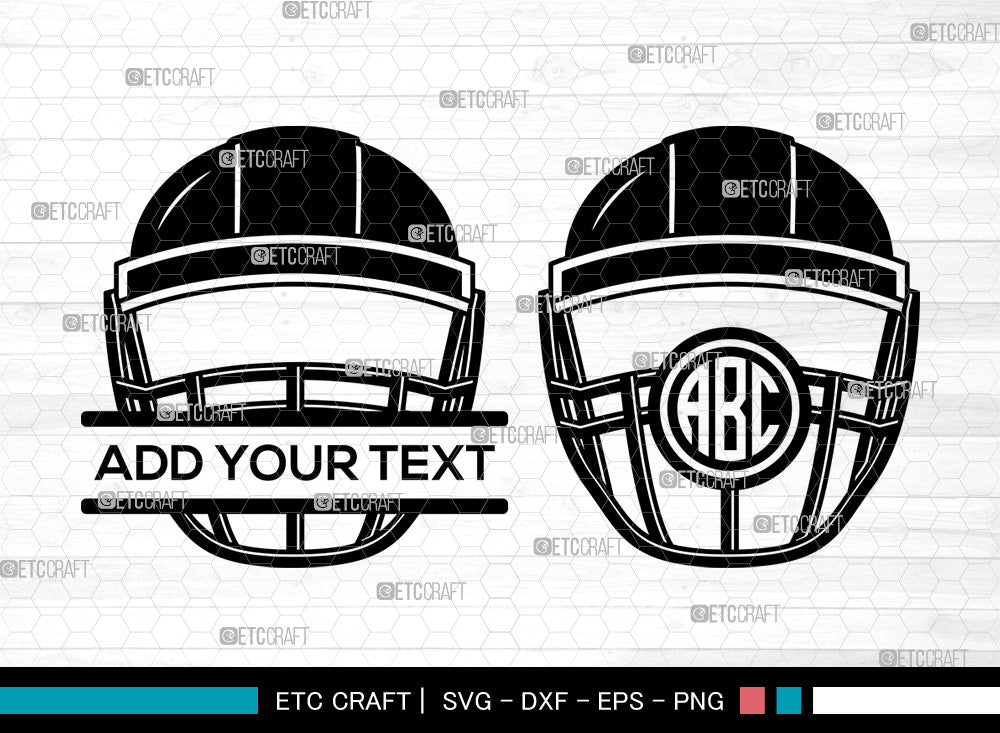 Football MonogramSVG, Football SVG, Football Helmet Svg, Football Boots ...