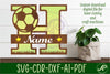 Football or Soccer Monogram H Letter - So Fontsy