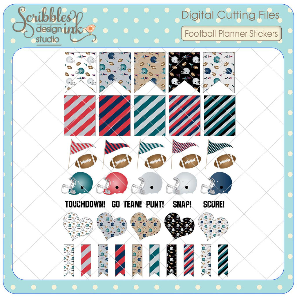 Football Planner Stickers - So Fontsy