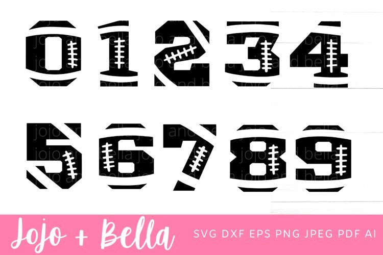 Football Player Numbers Svg Bundle, Football Svg, NFL Svg, Football PNG ...