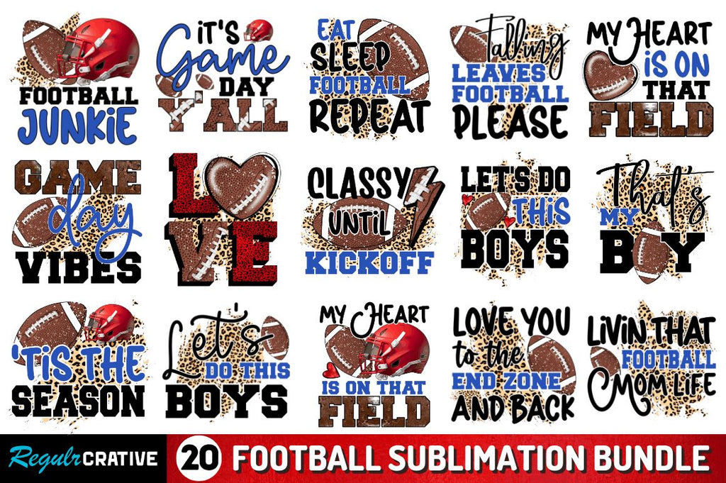 Football Sublimation Bundle - So Fontsy