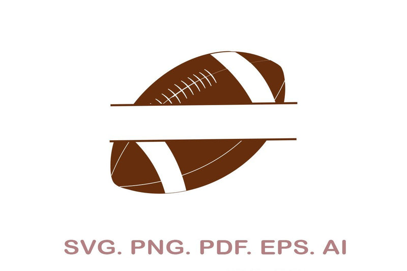Football SVG, Ball SVG, Football Split Monogram SVG, - So Fontsy