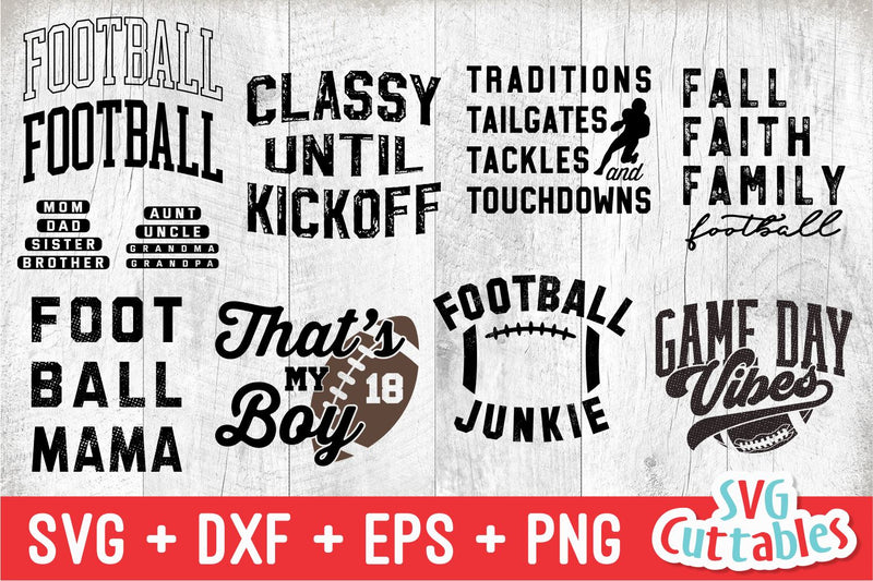 Football svg Bundle 4 - Football svg - dxf - eps - Football Cut File ...