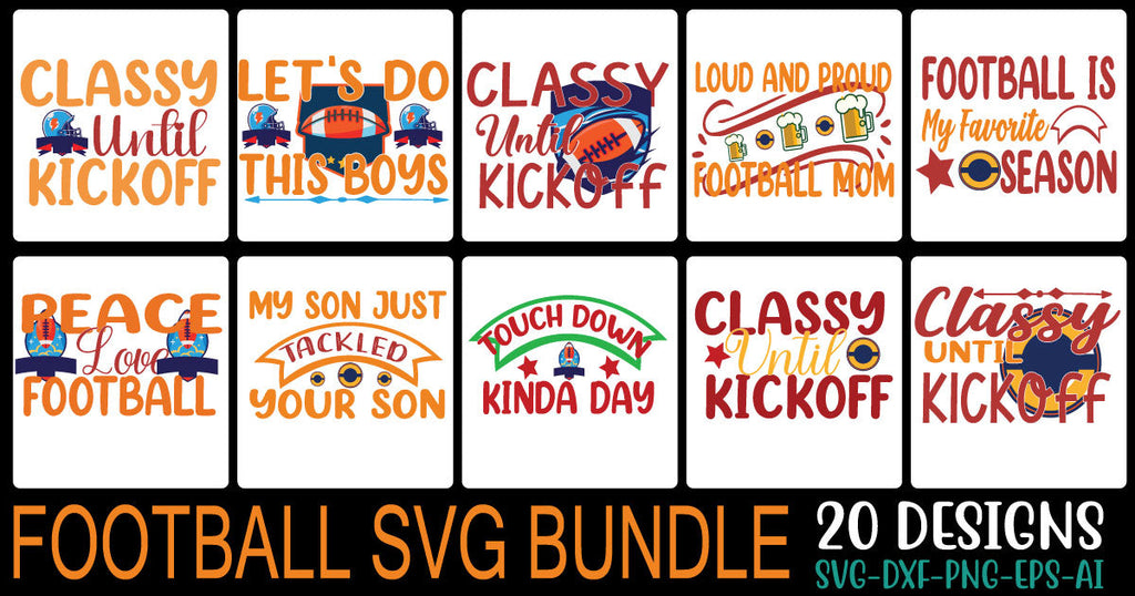 football svg bundle SVG Cut File - So Fontsy