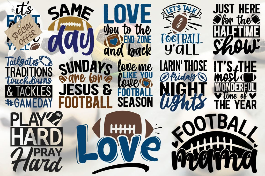 Football SVG Bundle - So Fontsy