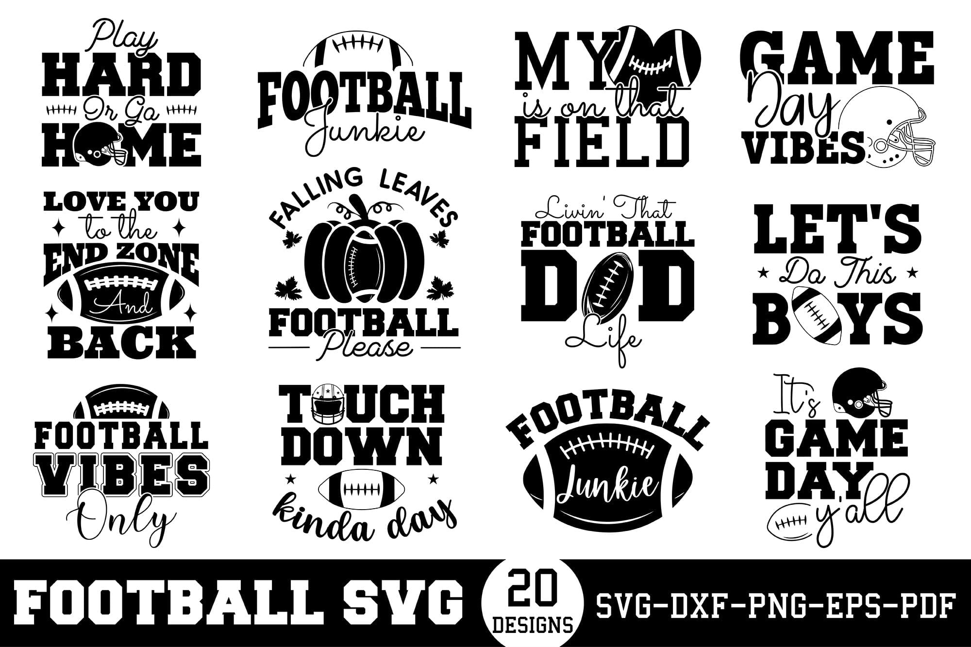 Football SVG Bundle Vol.3 - So Fontsy