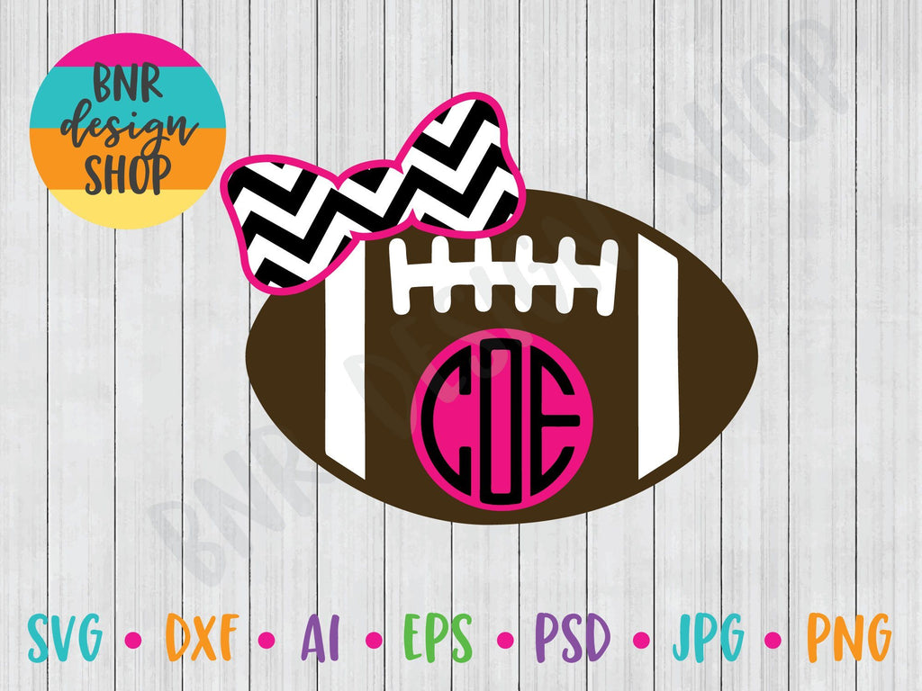 Football SVG File, Football Monogram SVG, Gameday SVG, SVG Cut File for ...