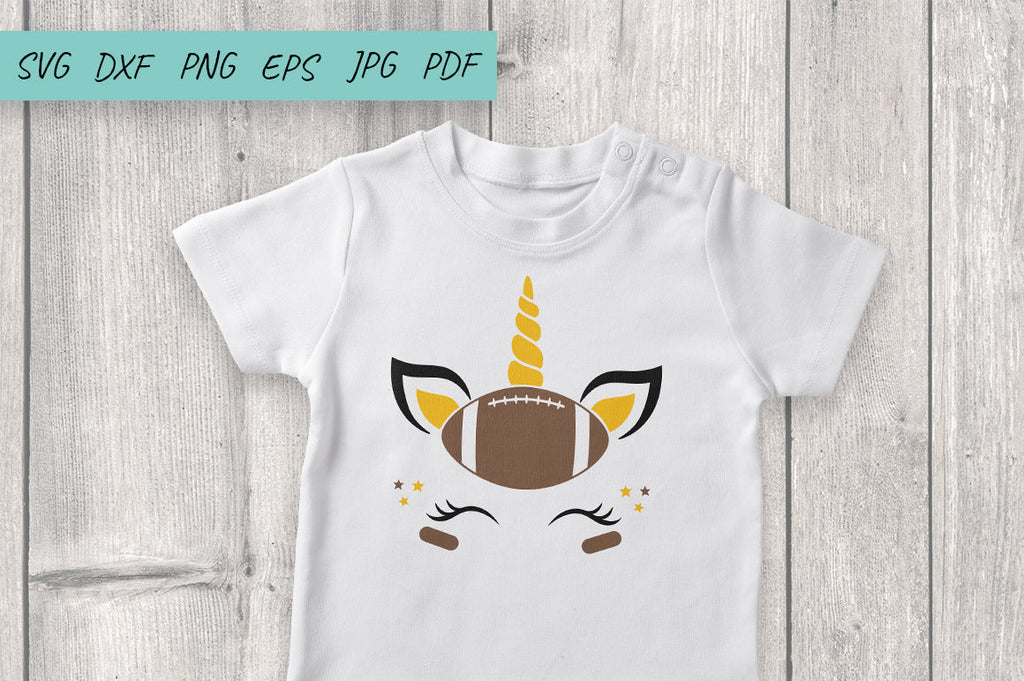 Football Unicorn SVG, Unicorn SVG design, Football SVG - So Fontsy