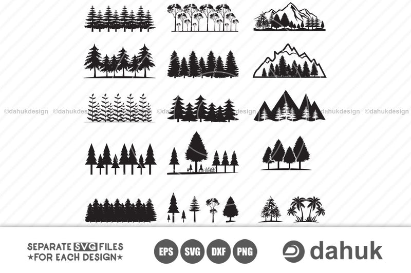 Forest Svg, Forest Svg Bundle, Forest, Mountain Forest, US Forest svg ...