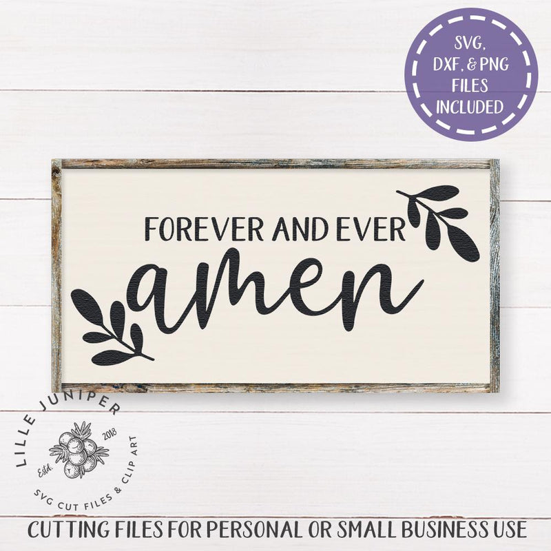 Forever And Ever Amen SVG | Religious SVG | Farmhouse SVG - So Fontsy