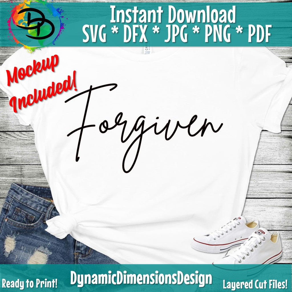 Forgiven svg, Christian Symbols svg quote ; Cross svg, jesus svg ...